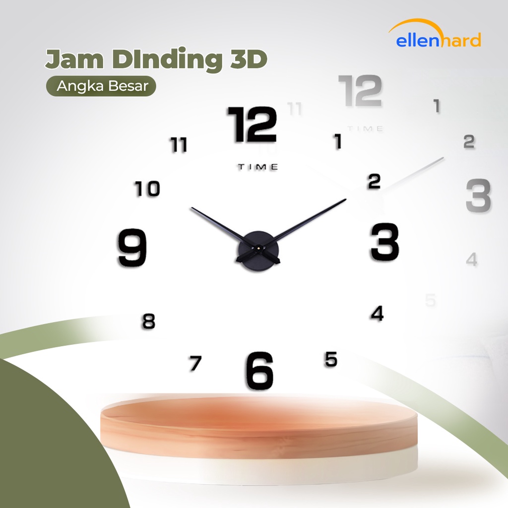 Jual Jam Dinding Angka Besar 3d DIY Dekorasi Tembok Tempel Unik Giant ...