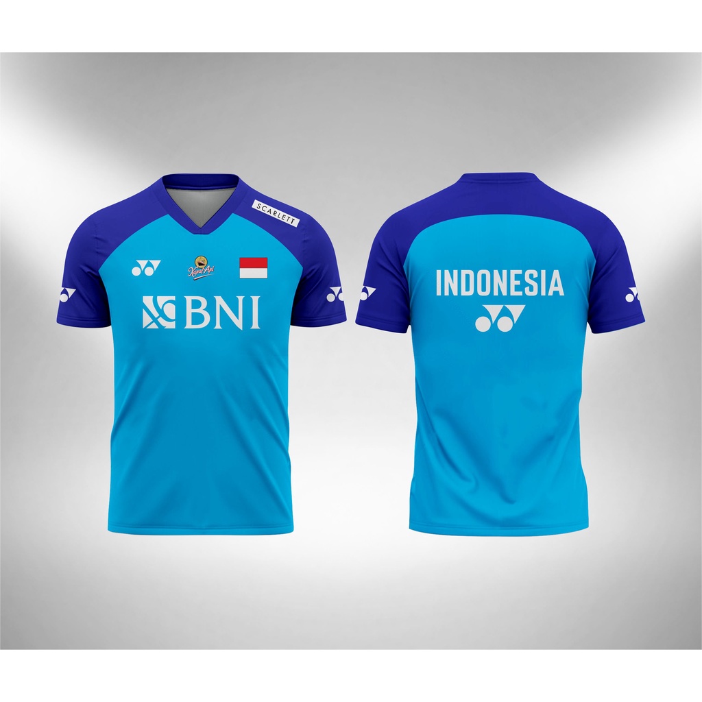 Jual Jersey Badminton Indonesia 2022 Marcus Kevin Denmark Open | Shopee ...