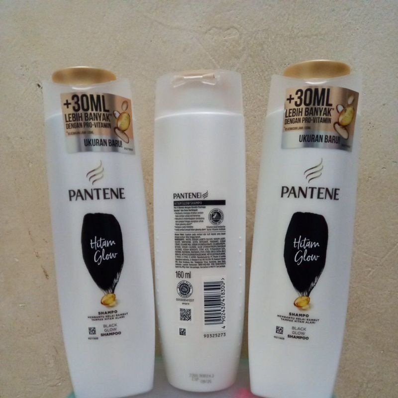 Jual PANTENE shampo hitam glow pro-v 160ml | Shopee Indonesia
