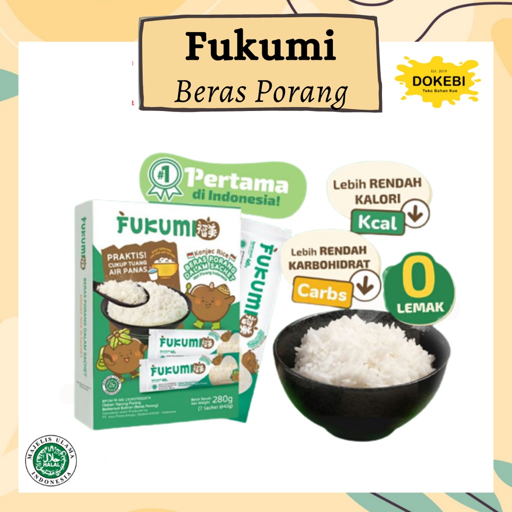 Jual FUKUMI BERAS PORANG BOX SACHET - Fukumi Shirataki Beras Konjac ...