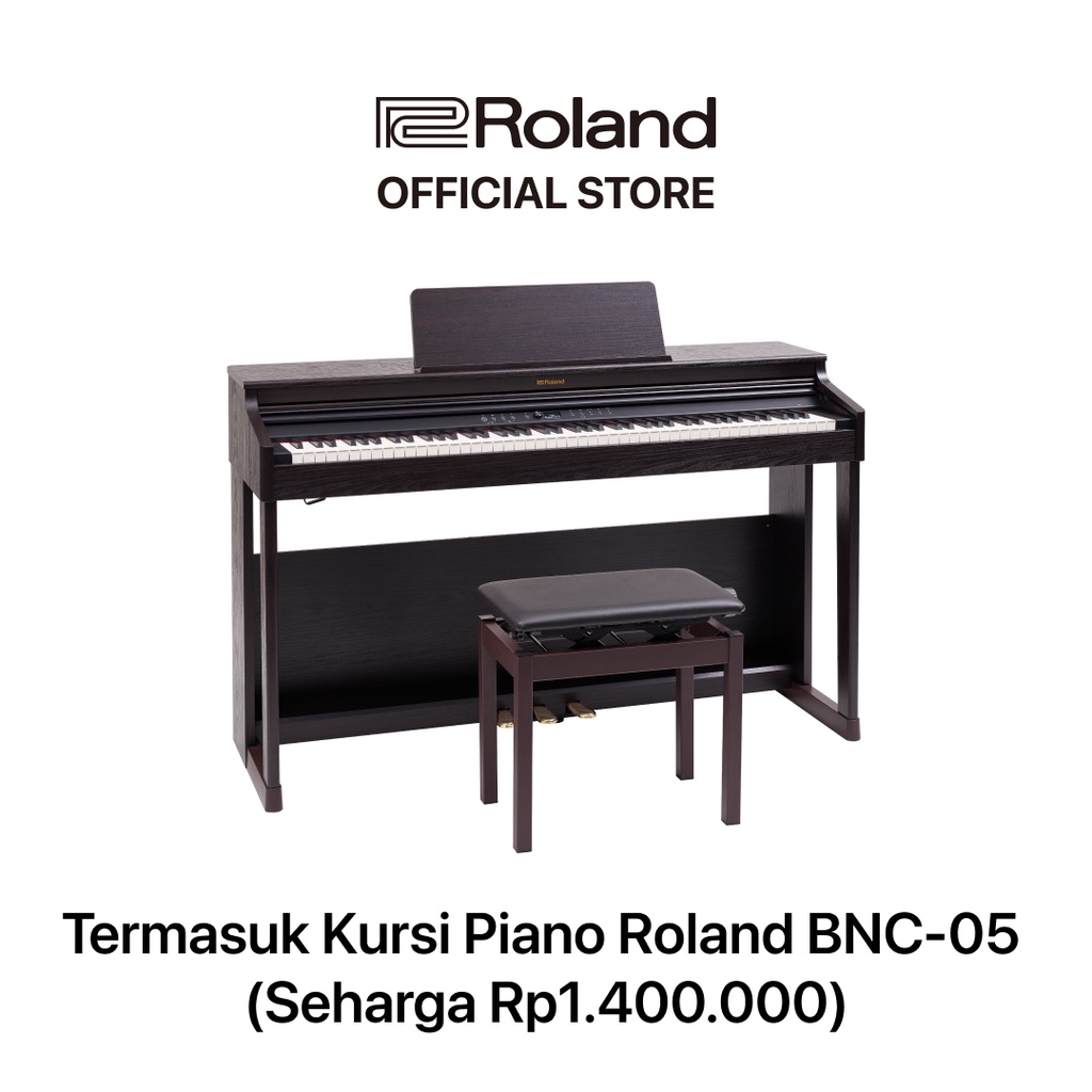 Jual Roland RP701 Digital Piano (Dark Rosewood) Termasuk Kursi Piano Roland BNC-05 Adjustable ...