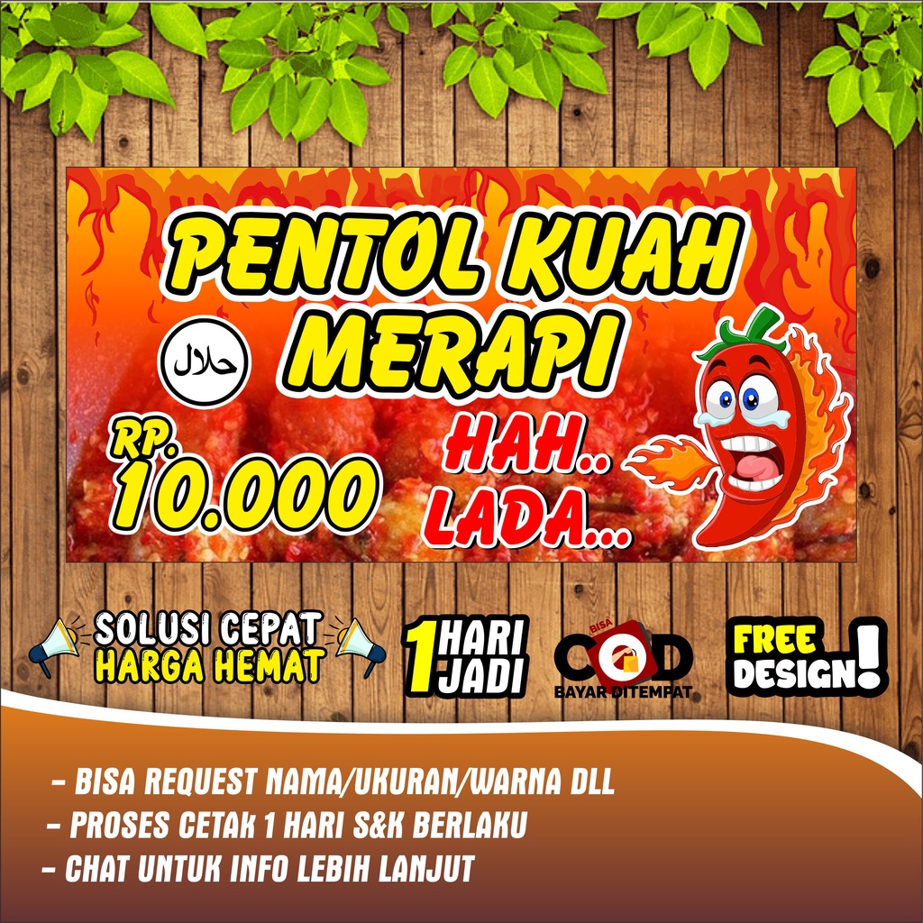 Jual Spanduk/Banner Bakso Pentol Ukuran 120 x 80 Bisa Request | Shopee ...