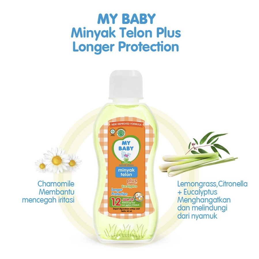 Jual My Baby Minyak Telon Plus Eucalyptus - Longer Protection 60ml ...