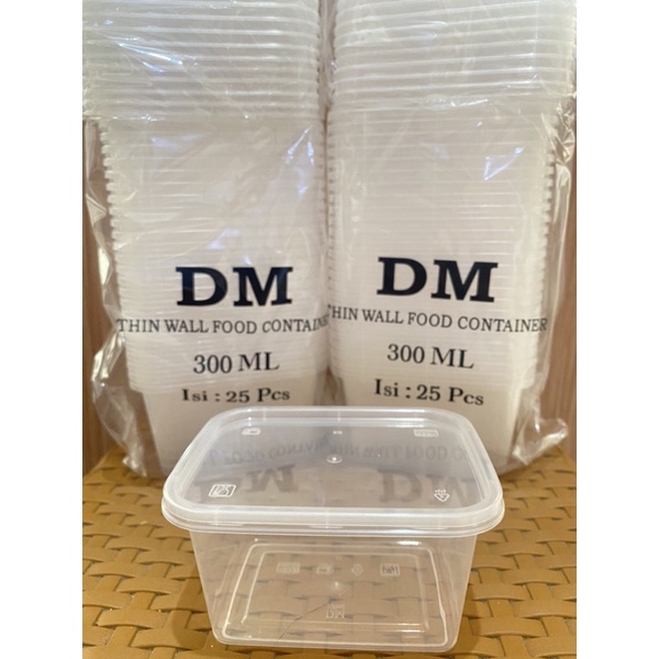 Jual Thinwall 300ml Kotak Makan Wadah Kotak Plastik REC Rectangle ...