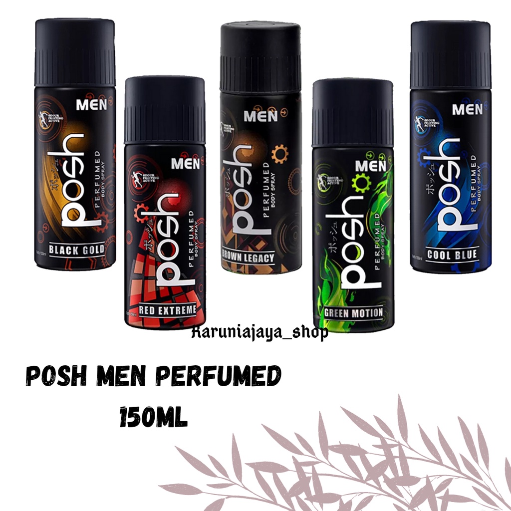 Jual POSH MEN PERFUMED BODY SPRAY 150ML | Shopee Indonesia