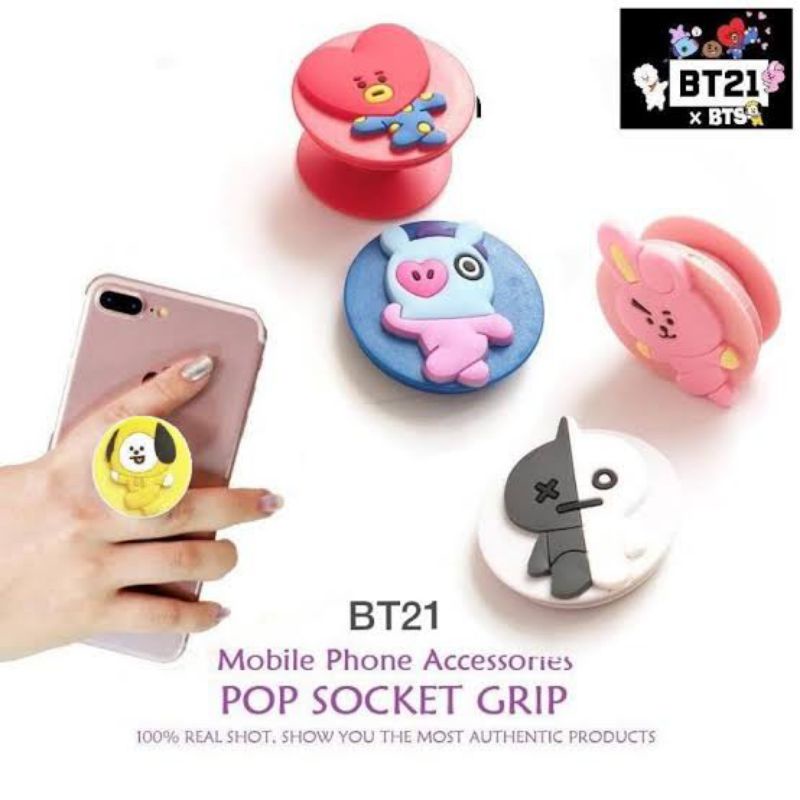 Jual BTS POPSOCKET BT21 AKRILIK GRIP BT21 BTS PHONE HOLDER | Shopee ...