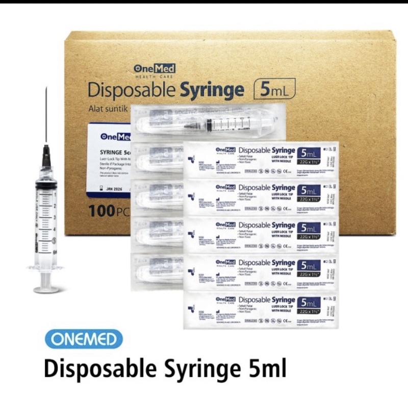Jual Spuit Disposable Syringe Onemed 1cc 3cc 5cc 10cc 20cc 50cc | Shopee Indonesia