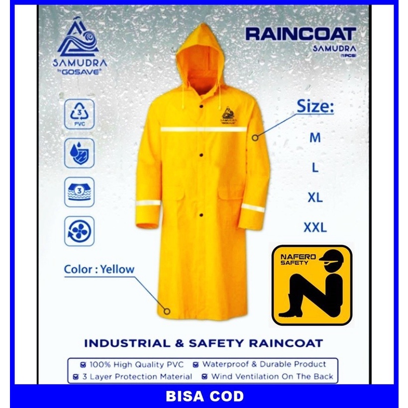 Jual RAINCOAT SAMUDRA JAS HUJAN TERUSAN SAFETY PROYEK GOSAVE | Shopee ...
