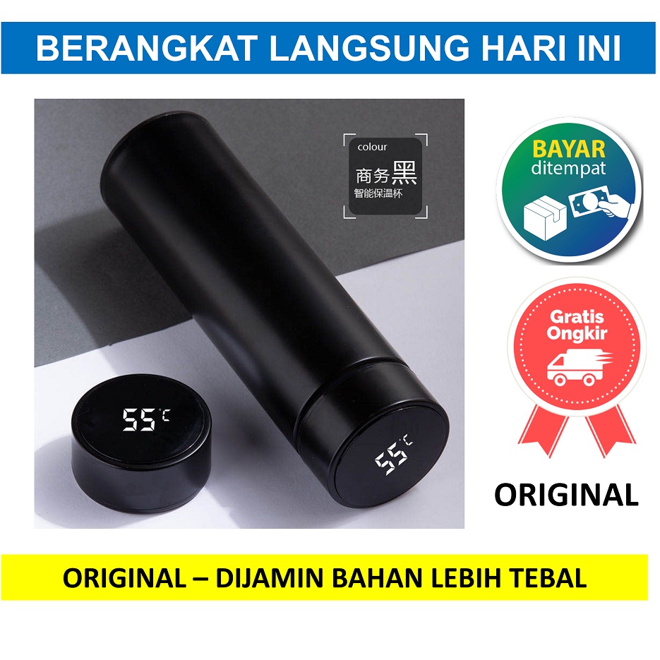 Jual Thermos Termos Tumbler Botol Minum Tahan Panas ada Display Suhu Stainless Stell Derajat Air ...