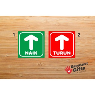 Jual Sticker Panah Tulisan Naik Turun Tangga Penanda Jalan | Shopee ...