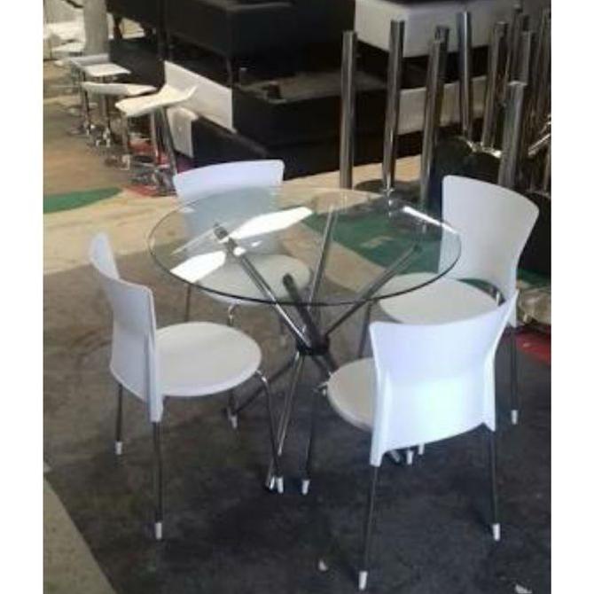 Jual Meja Pameran Dealing Table Kaca Bundar Meeting Pameran Cafe ...