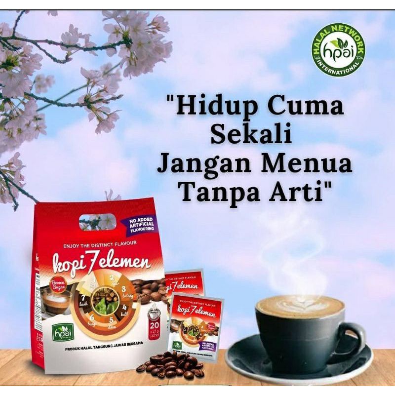 Jual Kopi sehat kopi 7 elemen sevel kopi HPAI HNI | Shopee Indonesia