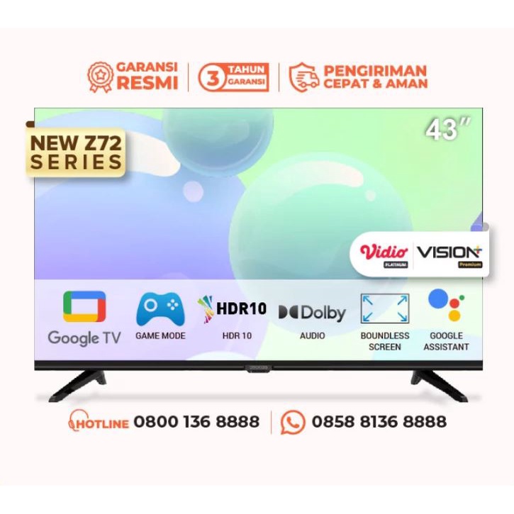 Jual Coocaa 43Z72 - 43 Inch Smart LED TV - Netflix & Youtube - Dolby ...