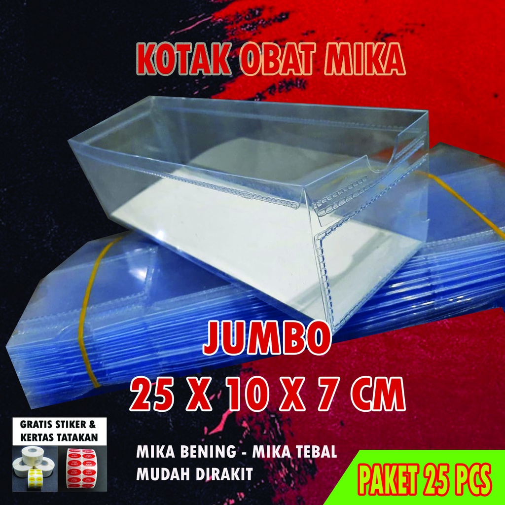 Jual Kotak Obat Mika jumbo 25 x 10 x 7 Paket isi 25 | Shopee Indonesia