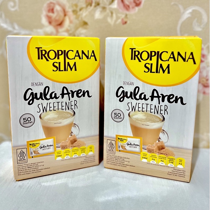 Jual TROPICANA SLIM SWEETENER GULA AREN (50sachet) | Shopee Indonesia