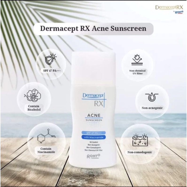 Jual Dermacept RX Acne SunScreen Physical SPF 47 PA+++ | Shopee Indonesia