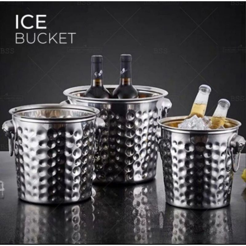 Jual ice bucket stainless tebal / ember es batu wine / ember es batu ...
