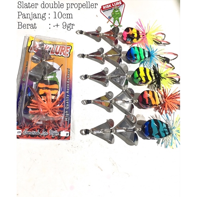 Jual LURE CASTING MINI SLATER TIK TOK dan double propeller | Shopee ...