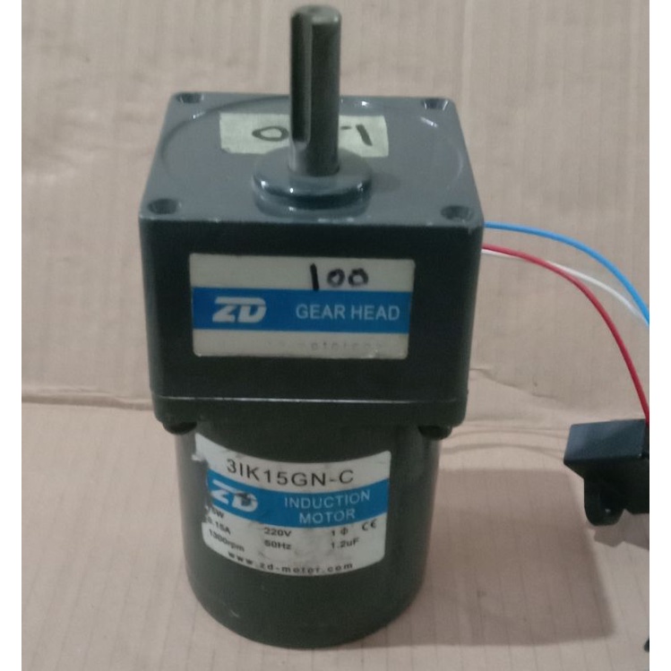 Jual ZD GEAR HEAD INDUCTION MOTOR GIRBOKS 15W 220V RATIO 1,100 | Shopee ...