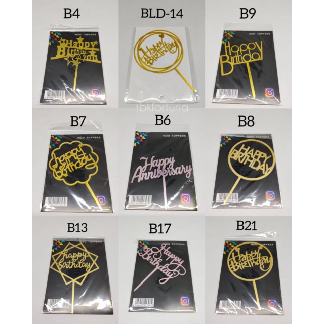 Jual Topper Hbd Acrilic Aneka Bentuk (1pcs) | Shopee Indonesia