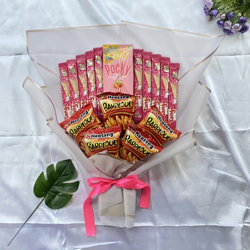 Jual BUKET SNACK BOUQET JAJAN POCKY TANGO CIKI | Shopee Indonesia