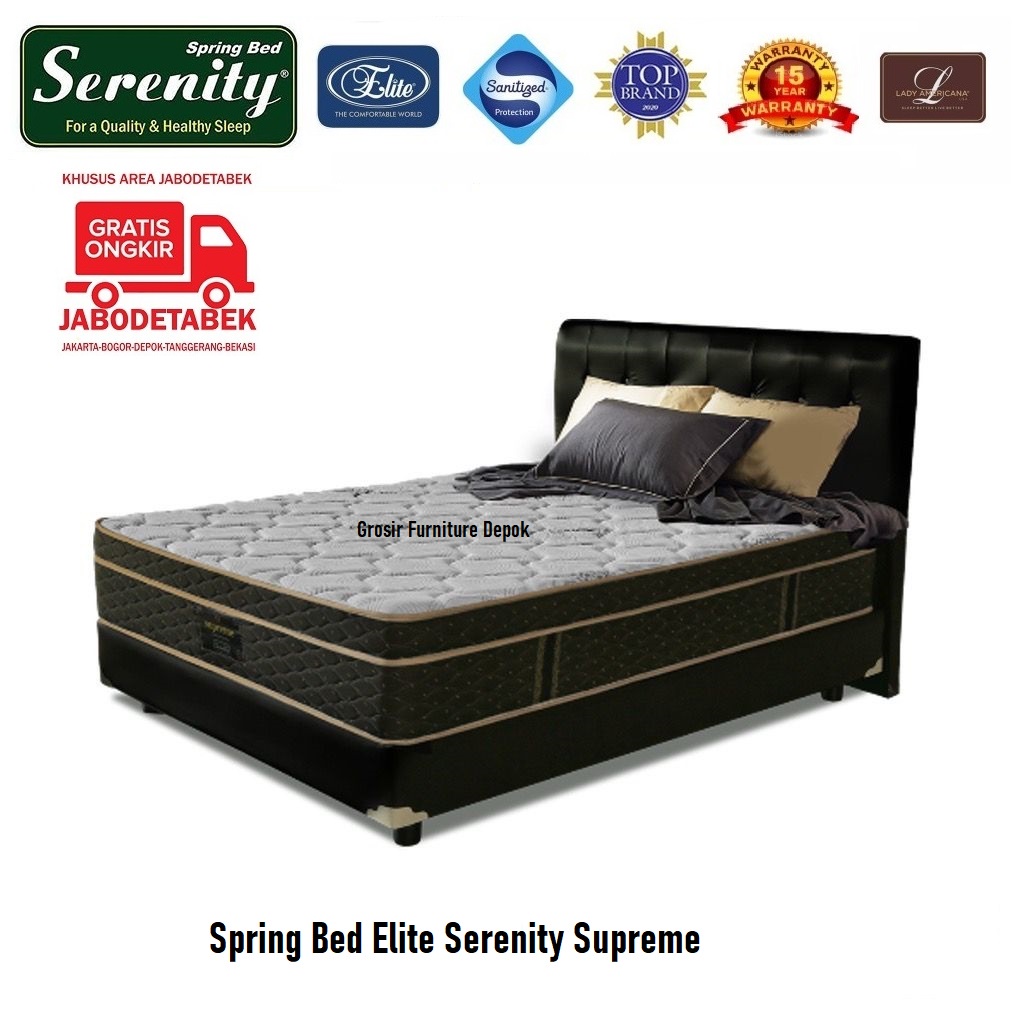 Jual Promo Spring Bed Set Elite Serenity Supreme (Free Bantal & Guling ...