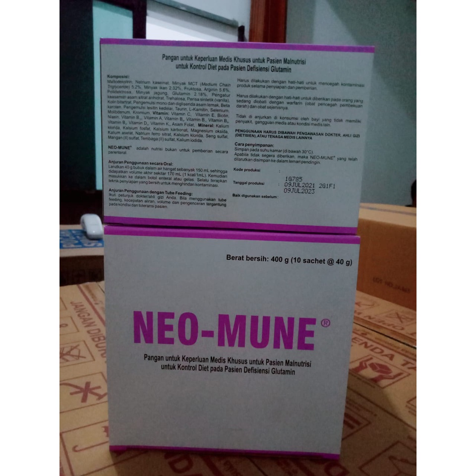 Jual NEO-MUNE VANILA 1BOX ISI 10 SACHET | Shopee Indonesia