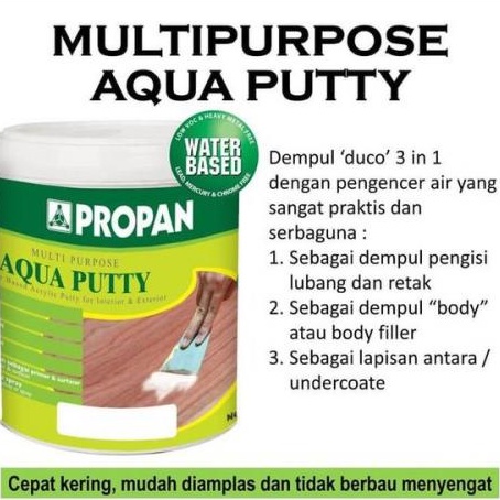 Jual Dempul Kayu Waterbase Multipurpose AQua Putty Propan | Shopee ...