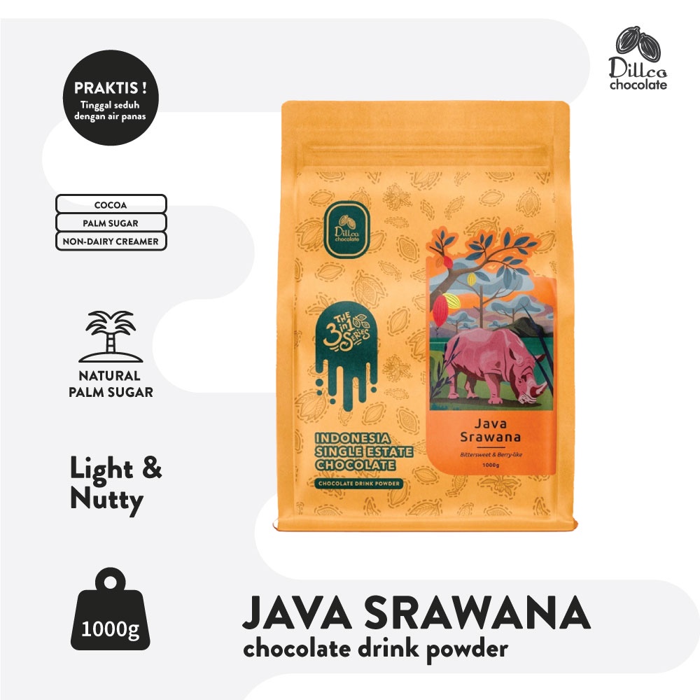 Jual DILLCO CHOCOLATE - Single-Estate Chocolate Java Srawana 3 in 1 ...