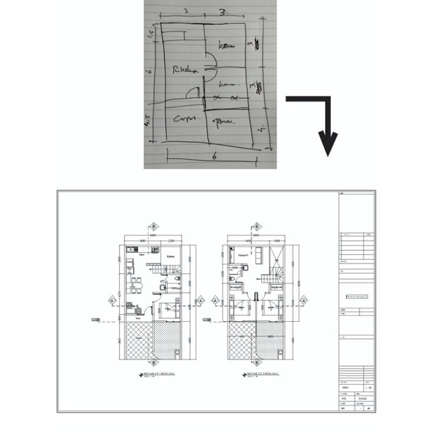 Jual Jasa Gambar Denah Rumah Denah Bangunan 2D site layout rumah ...