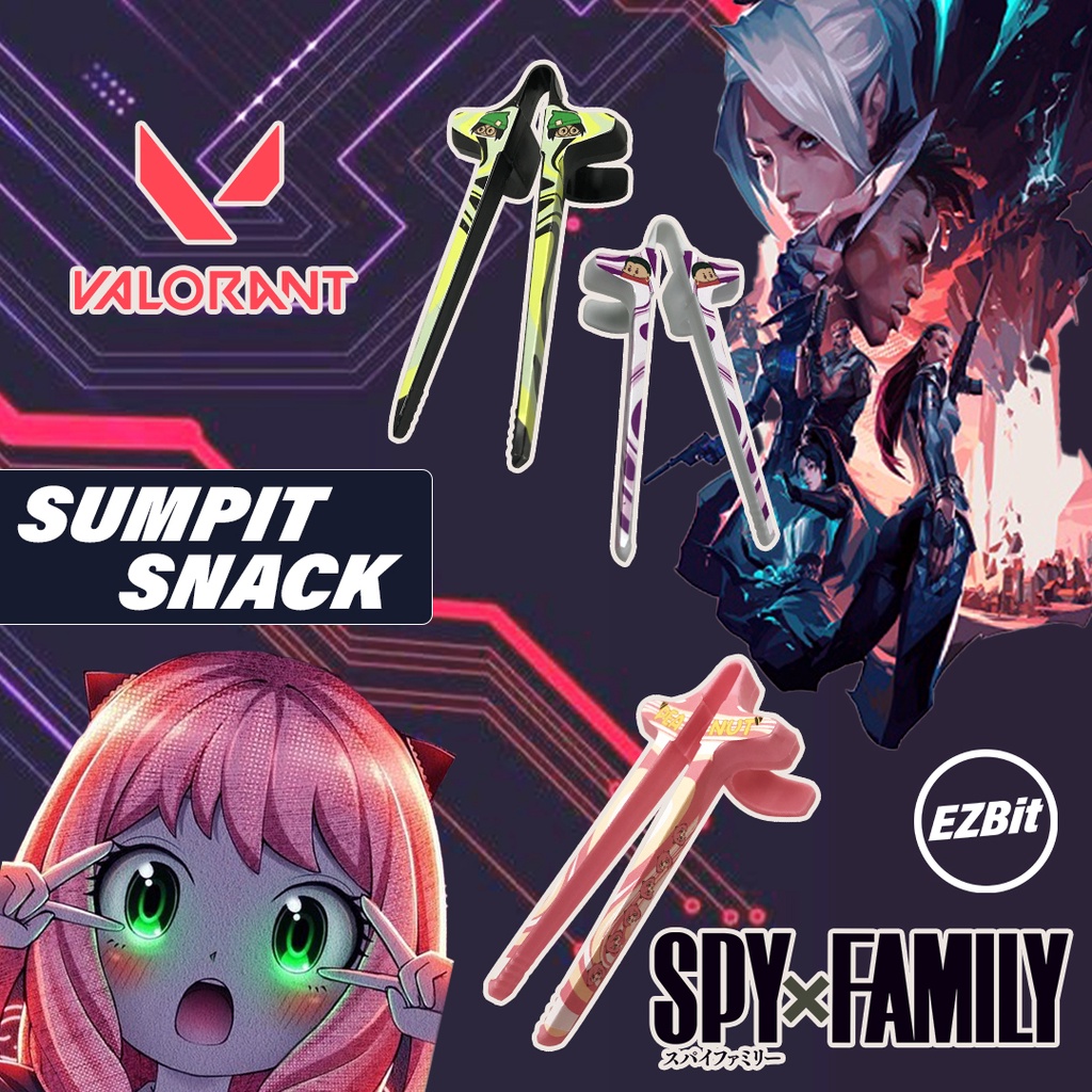 Jual Sumpit Gaming Snack Valorant Anya Edition EZBit Portable Chopstick ...