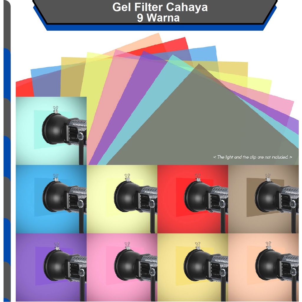 Jual GEL FILTER Warna Cahaya, Foto Flash Speedlite Video Light Color ...
