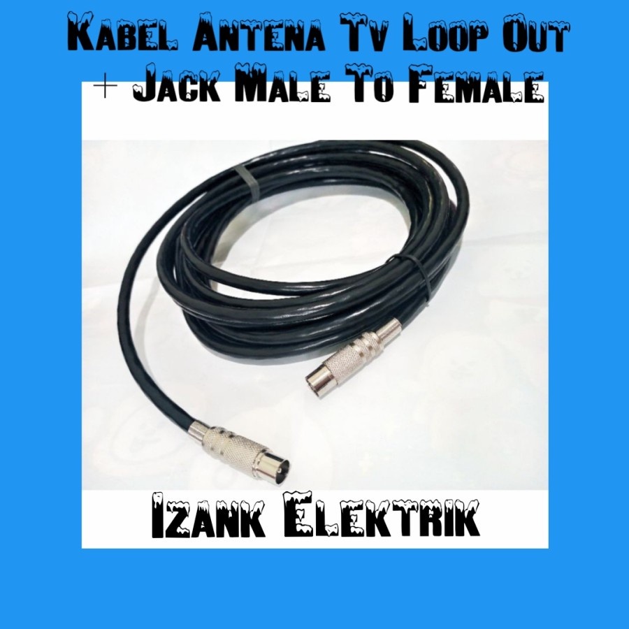 Jual Kabel Loop Out Antena TV Male To Female Cable Antenna TV Jumper ...