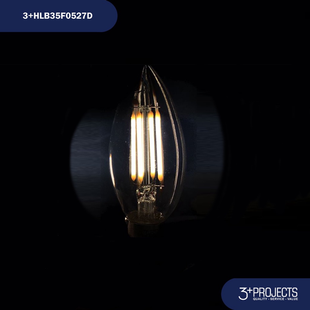Jual Lampu LED Candle Filament B35 5W 2700K 220V E14 Dimmable | Shopee ...