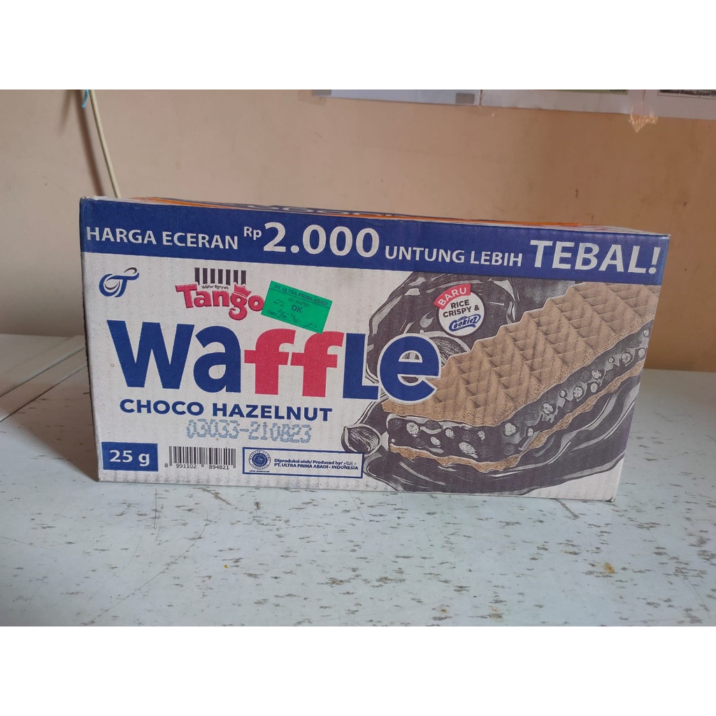 Jual tango waffle choco hazelnut 25g karton | Shopee Indonesia