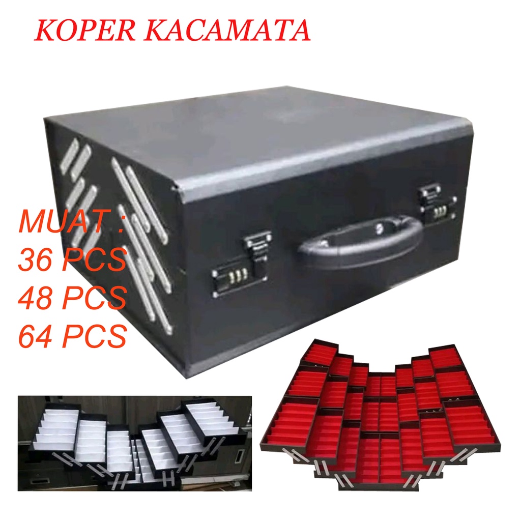 Jual PROMO Koper Kacamata Isi 36 Daya muat 36 Frame Display Kacamata ...