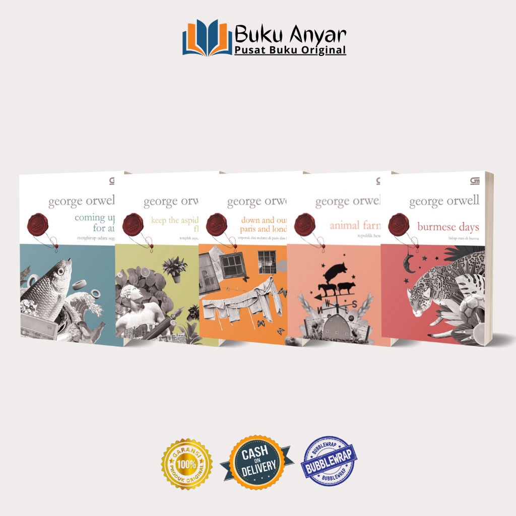 Jual NOVEL GEORGE ORWEL MENGHIRUP UDARA SEGAR TERPURUK DAN MELARAT DI ...