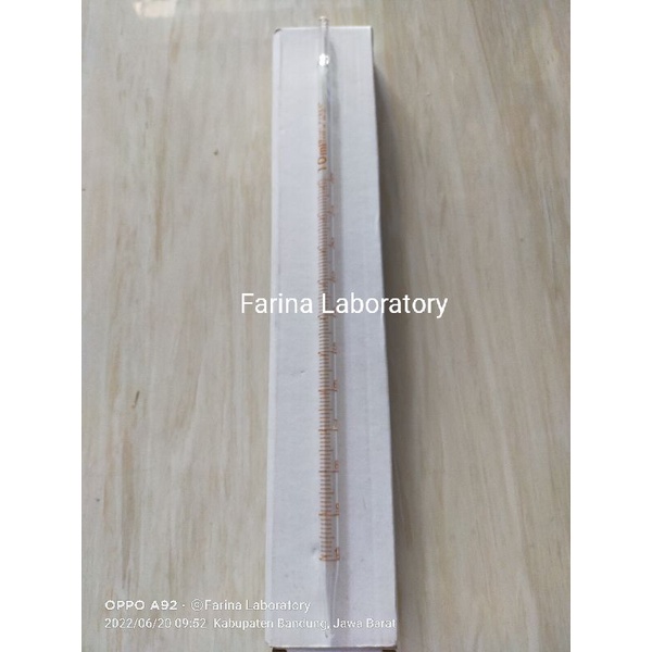 Jual Pipet Ukur-Measuring Pipette-Mohr Pipette 10ml Pyrex Class A ...