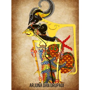 Jual Poster Wayang Kulit Arjuna Drupadi Hiasan Dinding Sebagai Pajangan ...