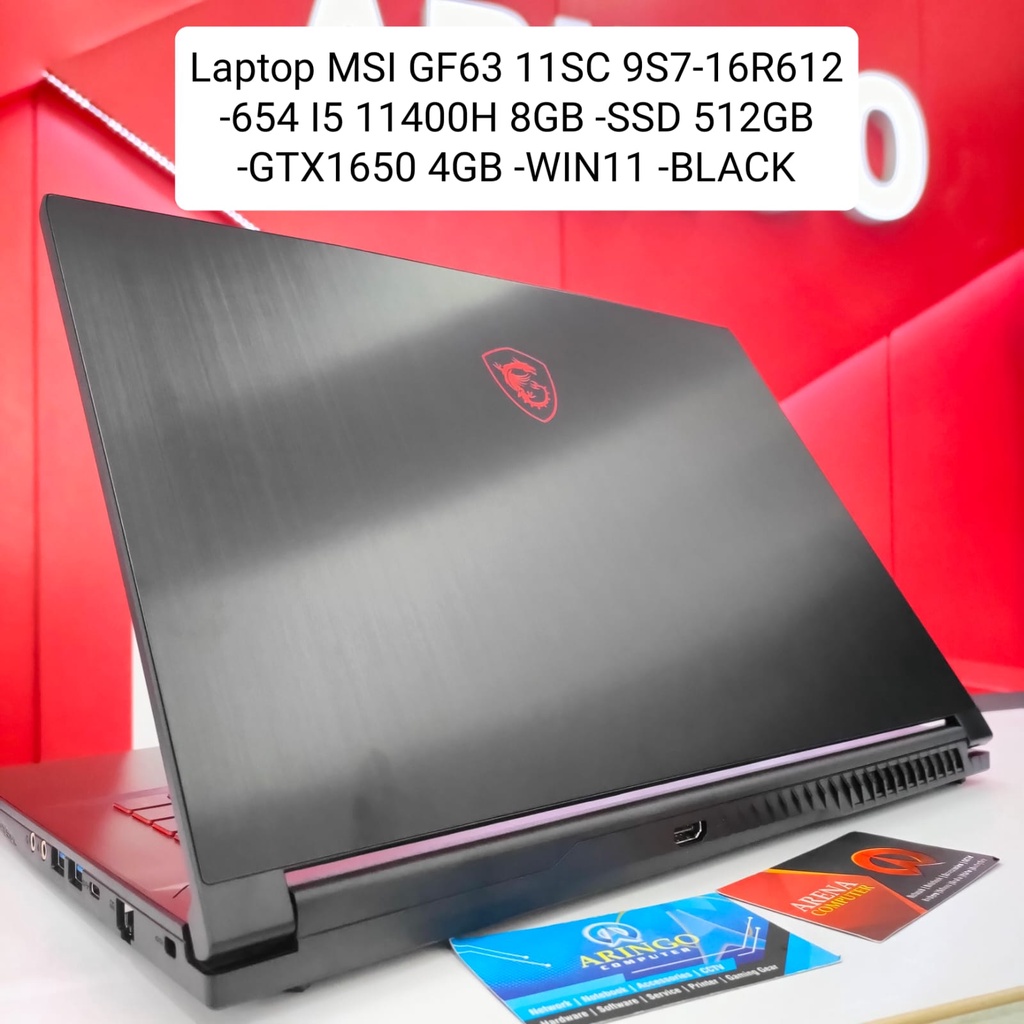 Jual Laptop MSI GF63 11SC 9S7-16R612-654 I5 11400H 8GB -SSD 512GB ...