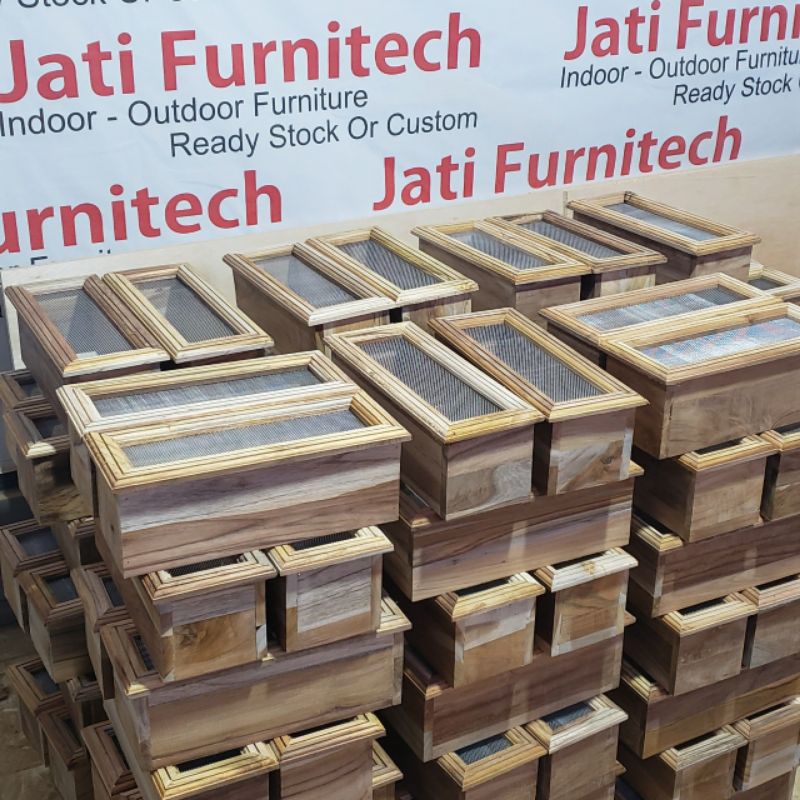Jual roster kayu jati + kassa almunium - ukuran 11x30 | Shopee Indonesia