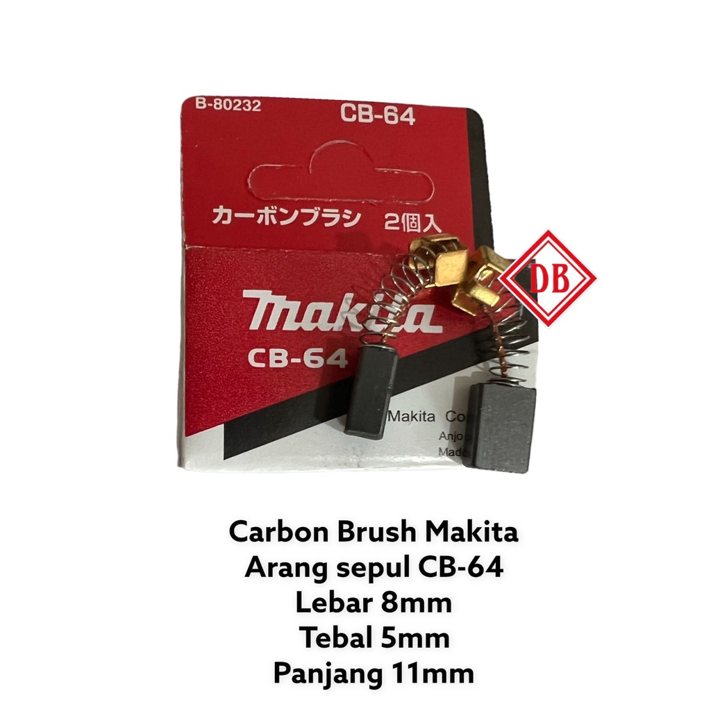 Jual CARBON BRUSH CB-64 MAKITA/SEPUL MESIN BOR UNIVERSAL/SPUL MESIN BOR/ARANG MESIN BOR | Shopee ...