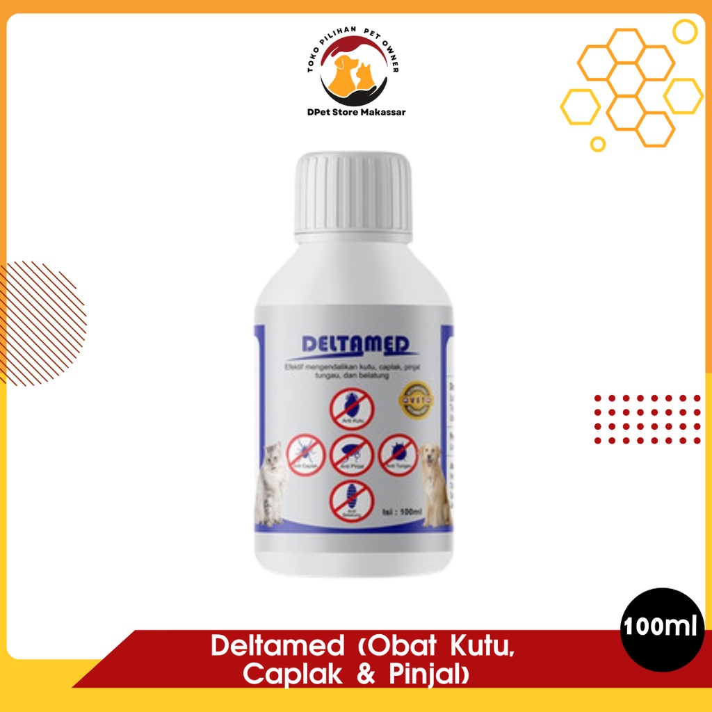 Jual Obat Kucing- Deltamed 100ml (Obat Kutu, Caplak & Pinjal) | Shopee Indonesia