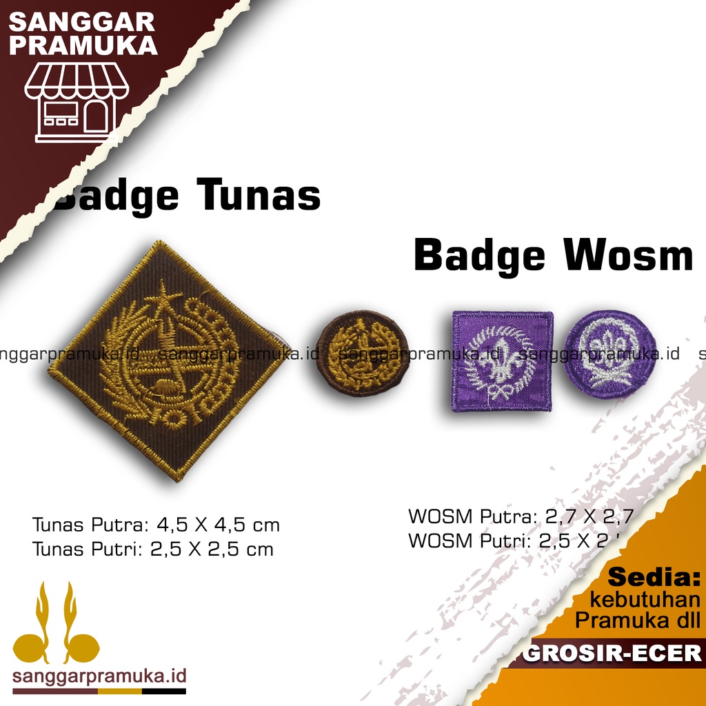 Jual Tanda Tunas Pramuka - Tanda WOSM - Tanda Pandu Dunia Bordir ...
