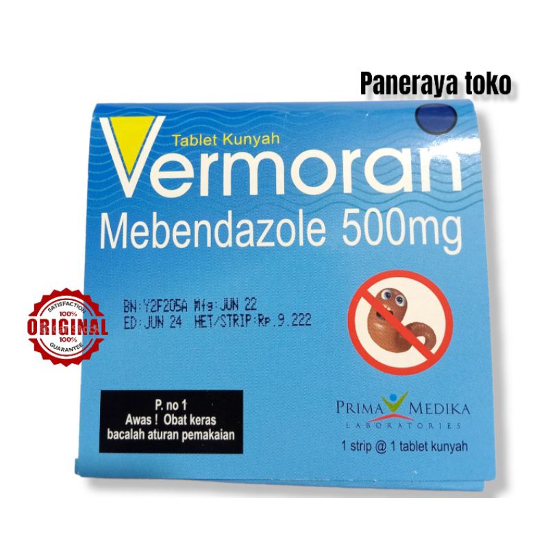 Jual Mebendazole 500mg Obat cacing Vermoran / Strip | Shopee Indonesia