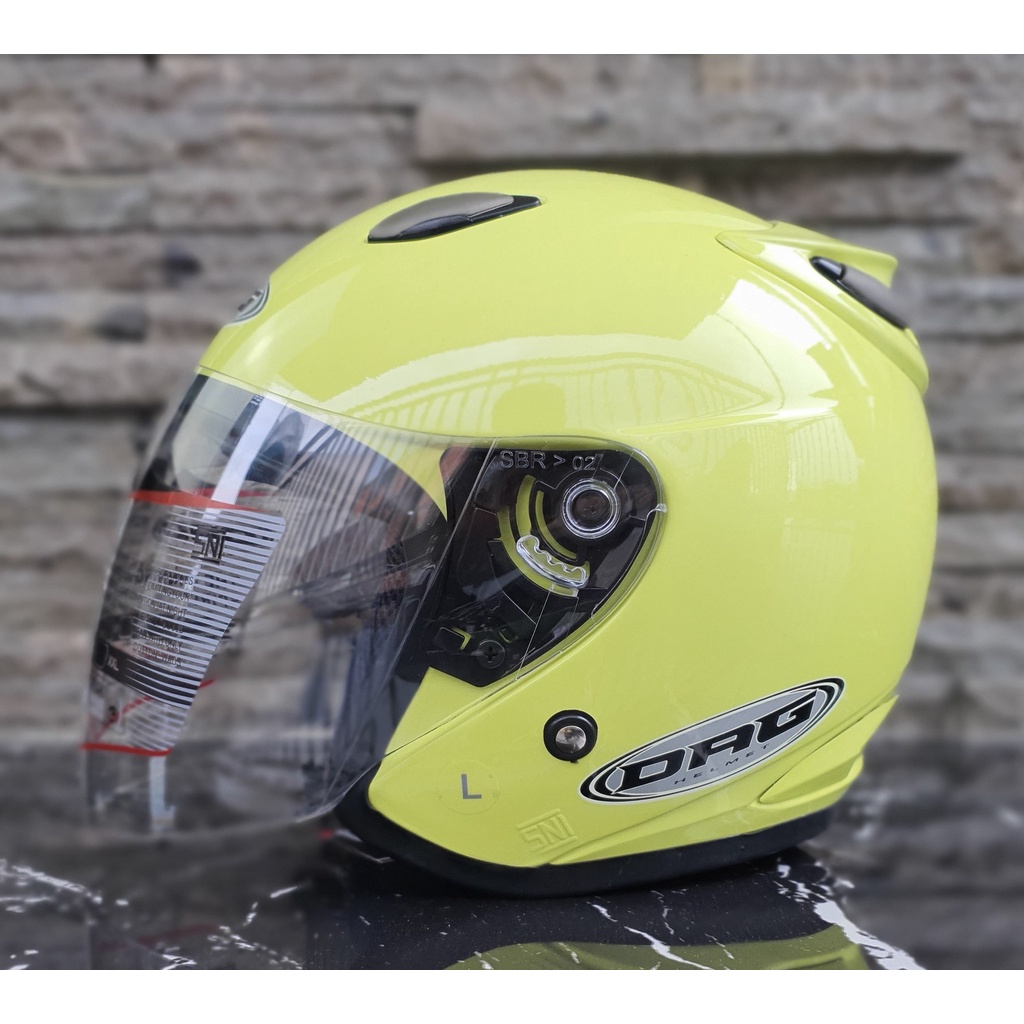 Jual HELM DAG CENTRO HALF FACE CLEAR VISOR STANDARD SNI PRIA WANITA ...