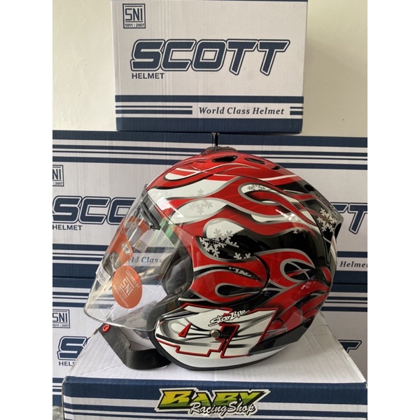 Jual HELM SCOTT VZRAM/R5/RAM 4 / HELM HALF FACE + FREE STIKER SCOTT ...