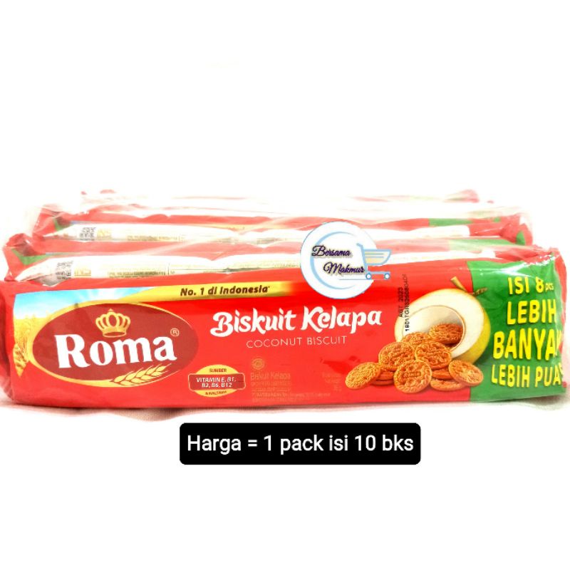 Jual Roma Kelapa mini pack renceng @ 8 keping biskuit | Shopee Indonesia