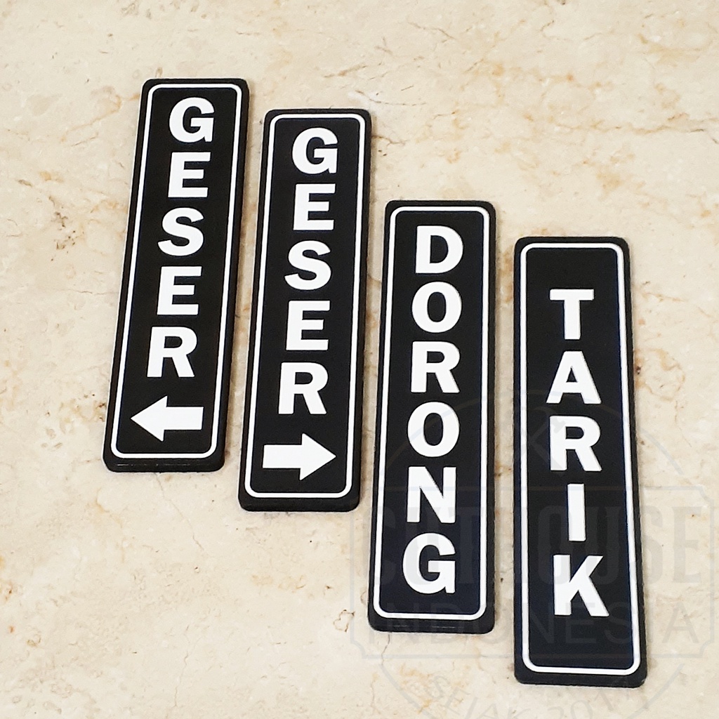 Jual SGN012 TANDA TARIK DORONG GESER - Papan Peringatan Sign Label ...