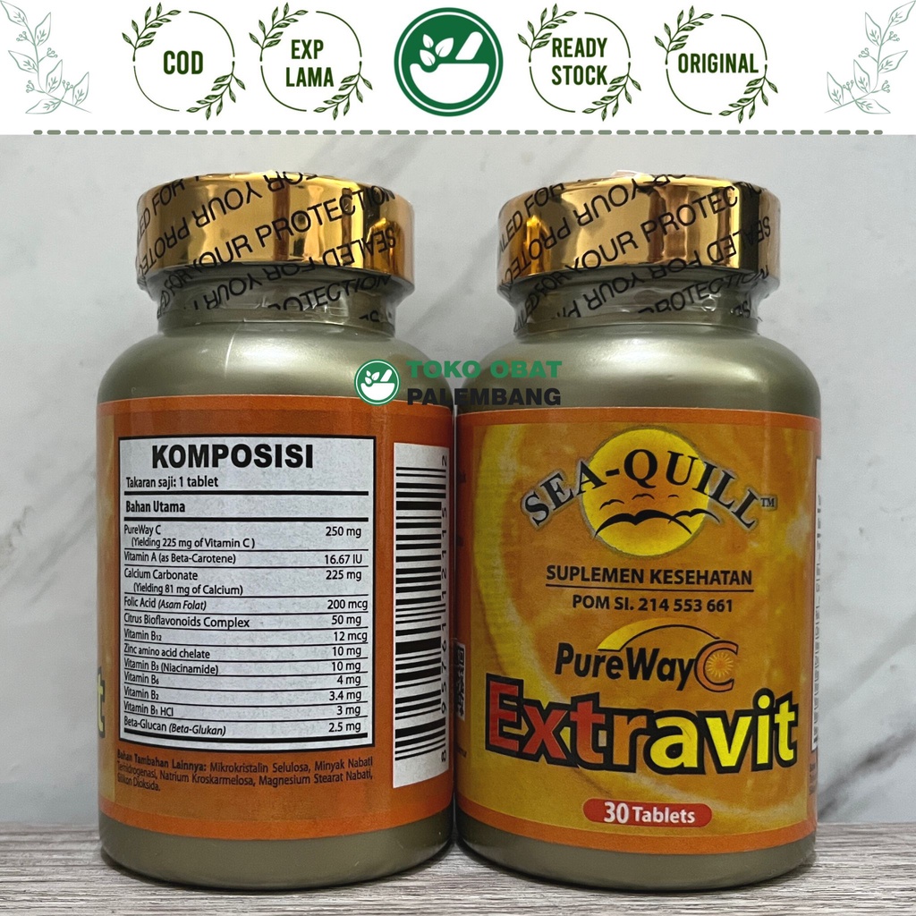 Jual SEA-QUILL PUREWAY C EXTRAVIT 30 TABLET SEA QUILL PURE WAYC ...